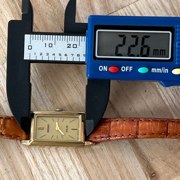 Seiko | Accessories | Seiko Solar Ladies Watch Gold Tone Rectangular ...